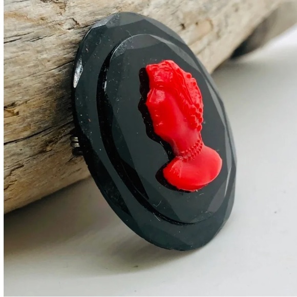 Jewelry | Antique Black Cameo Brooch | Poshmark